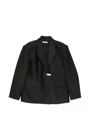 TWENTY FOURHAITCH Crystal-embellished Button Jacket - Black