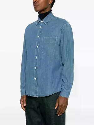 Canali Chest-pocket Denim Shirt