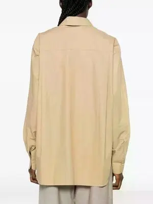 THE FRANKIE SHOP Embroidered Logo Button-down Shirt