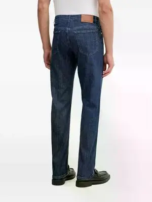 TRUSSARDI Straight-leg Jeans With Logo Patch - Blue