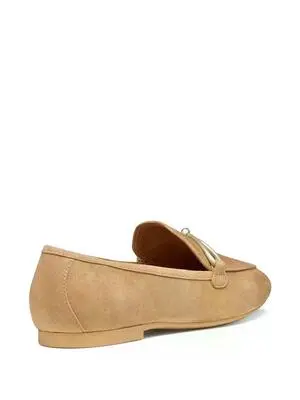 Geox Palmaria Suede Loafers With Knot Detail - Neutrals