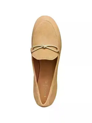 Geox Palmaria Suede Loafers With Knot Detail - Neutrals