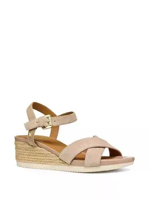 Geox Ischia Corda Crossover-strap Wedge Sandals