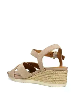 Geox Ischia Corda Crossover-strap Wedge Sandals
