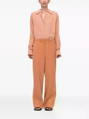 Another Tomorrow Straight-leg Viscose Trousers