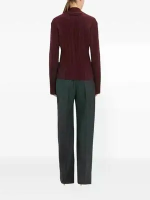 Victoria Beckham Pleated Straight-leg Trousers