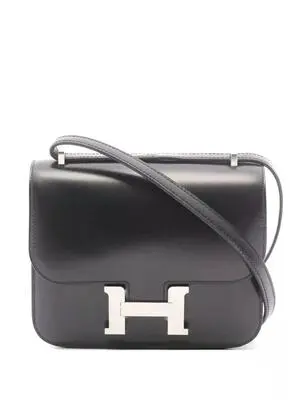 Hermès Box Calf Leather Constance Mini Bag - Black