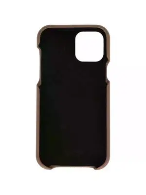 TOM FORD Logo-print Grained-leather Phone Case - Brown