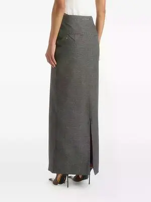 Manière De Voir Tailored Maxi Skirt With Box Pleat