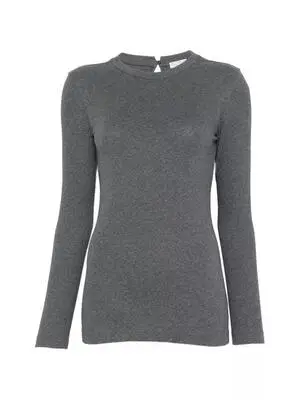 Brunello Cucinelli Monili Trim Long Sleeve T-shirt