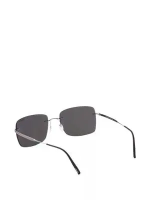SILHOUETTE Rimless Rectangle-frame Sunglasses - Silver
