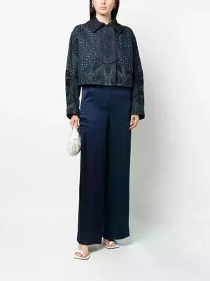 Alberta Ferretti Denim Cropped Jacket