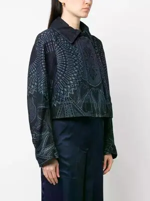 Alberta Ferretti Denim Cropped Jacket