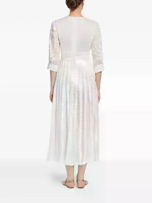Elie Saab V-neck Dress With Ladder Stitch Detailing