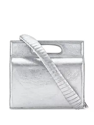 Tyler Ellis Tall Stella Accordion-gusset Leather Tote Bag - Silver