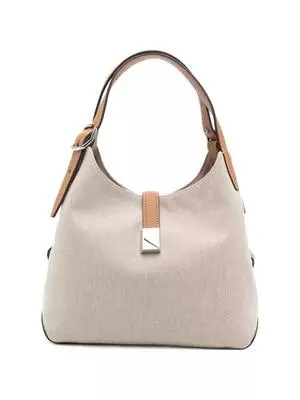 Kate Spade New York Canvas Tote Bag With Leather Trim - Neutrals