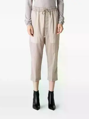 Rick Owens Astaires Cropped Drawstring Trousers - Neutrals