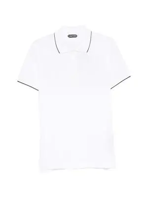 TOM FORD Tipping-detail Short-sleeve Polo Shirt