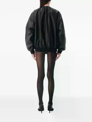 Alexander Wang Gathered-detail Leather Bomber Jacket