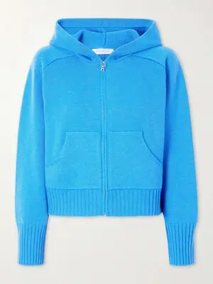 Calle Del Mar Cashmere Zip-up Hoodie - Blue