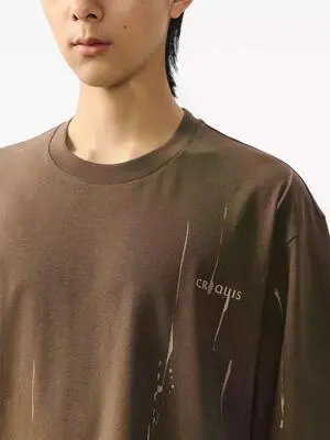 CROQUIS Paint-splatter T-shirt - Brown