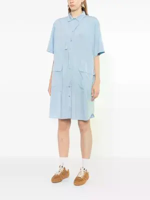 JNBY Crinkle-effect Striped Shirt Dress
