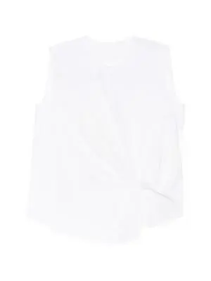 JNBY Sleeveless Draped Top - White