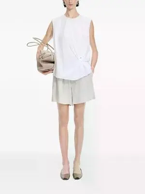JNBY Sleeveless Draped Top - White