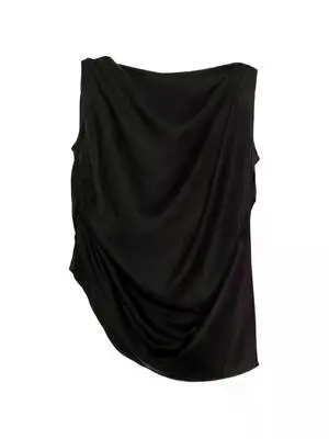 JNBY Asymmetric Draped Sleeveless Top - Black