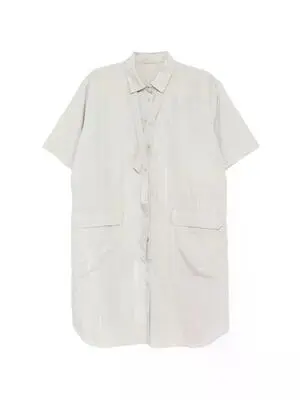JNBY Crinkled Pinstripe Shirt Dress - Grey