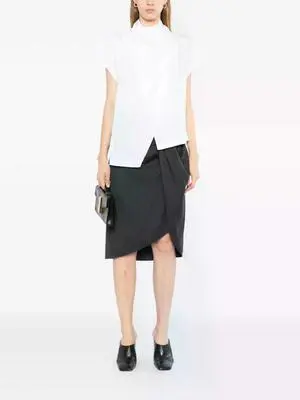 JNBY Draped Asymmetric Midi Skirt