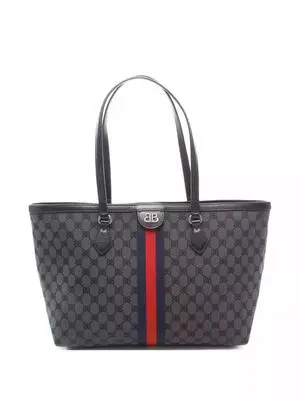 Balenciaga X Gucci The Hacker Project Bb Monogram Tote Bag - Grey