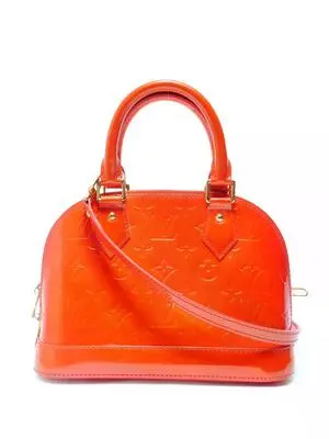 LOUIS VUITTON Louis Vuitton Monogram Vernis Alma BB Handbag Orange