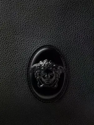 Versace Medusa Biggie Leather Messenger Bag