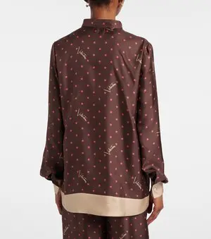 Valentino Garavani Printed Silk Twill Pajama Shirt