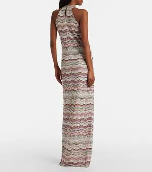 Missoni Zigzag Halterneck Sequin Maxi Dress
