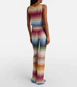 Missoni Knitted Flared Trousers - Multicoloured