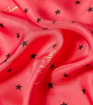 Valentino Garavani Printed Silk Twill Scarf - Pink