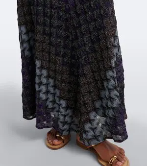 Missoni Knitted Lame Maxi Skirt