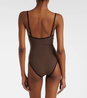 TOTEME Jersey Swimsuit - Brown