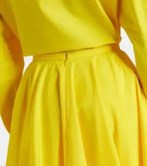 Givenchy Pleated Cotton Midi Skirt