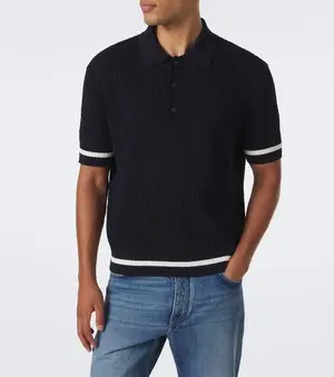 Givenchy Crochet Cotton Polo Shirt