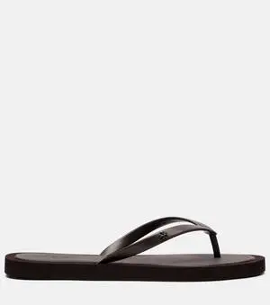 Tory Burch Kira T Monogram Thong Sandals - Brown