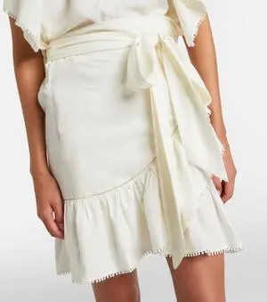 MARANT ETOILE Ruffled Wrap Skirt - White
