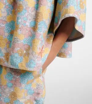 Chloé Gathered Floral Cotton Top - Multicoloured
