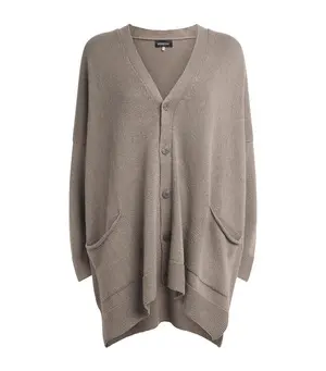 Eskandar Linen And Organic Cotton V-neck Cardigan - Neutral
