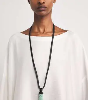Eskandar Silk Plissé Boatneck Top