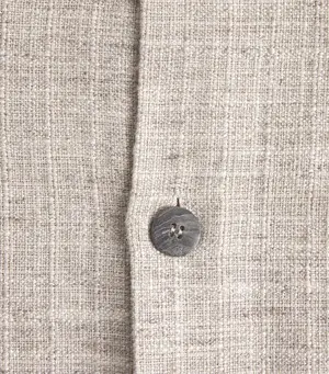 Eskandar Linen-blend Tweed Mandarin Collar Jacket