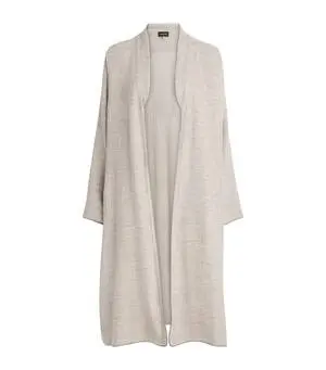 Eskandar Linen-blend Longline Cardigan - Neutral