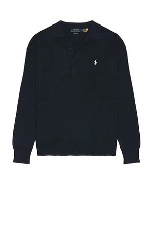 Polo Ralph Lauren Cotton Blend Novelty Flag 4-button Placket Pullover Sweater